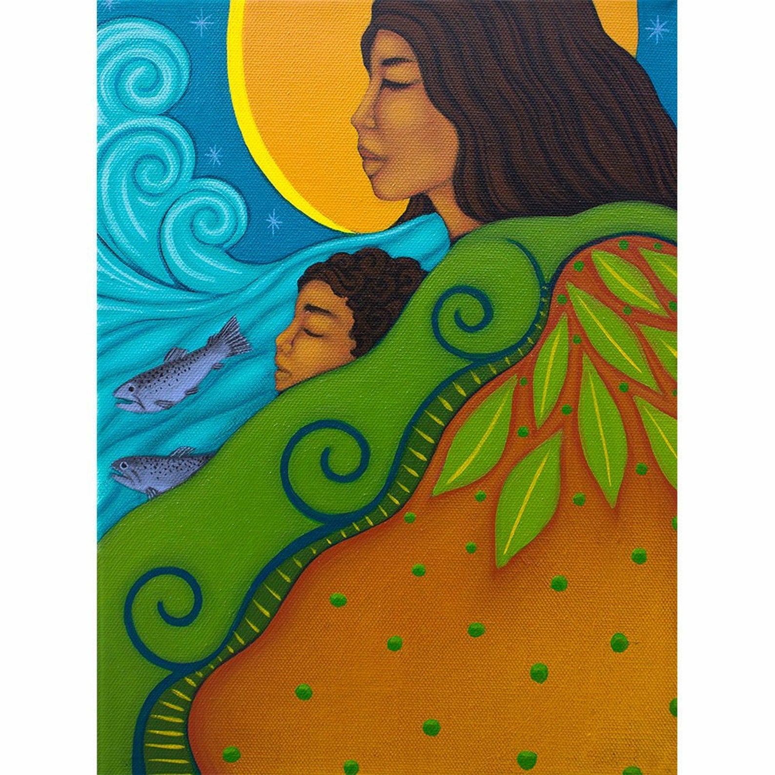 Midwifery and Doula Wall Art - Mother and Child Mother Earth Canvas ...
