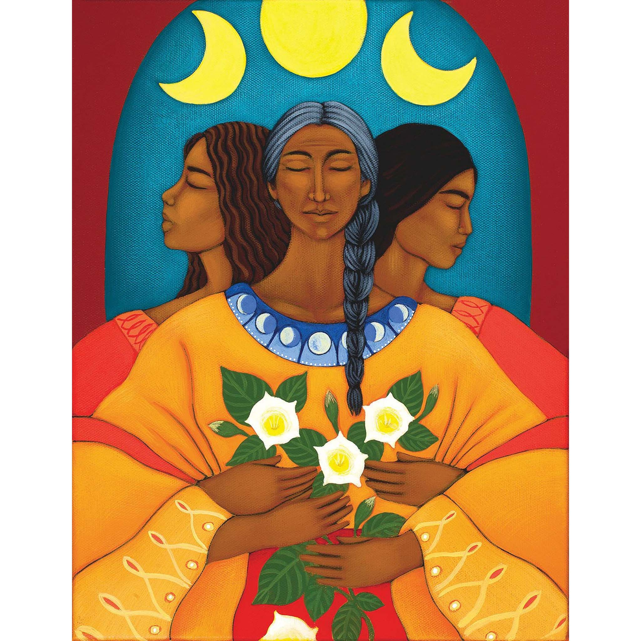 Maiden, Mother, Crone - Triple Moon Goddess Art - Canvas Giclee Print ...